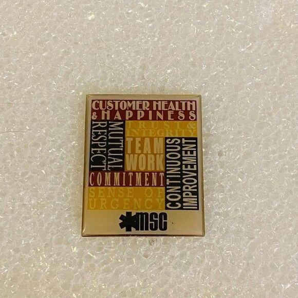 Accessories | Vintage Msc Corporate Values Enamel Lapel Pin | Poshmark